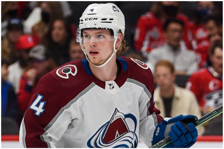 Bowen Byram and the Stanley Cup at Western Financial Place