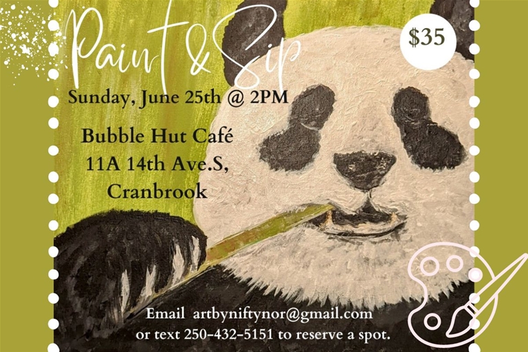Paint and Sip at Bubble Hut Cafe